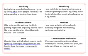 PELI PAL Card Examples | Preference Based Living